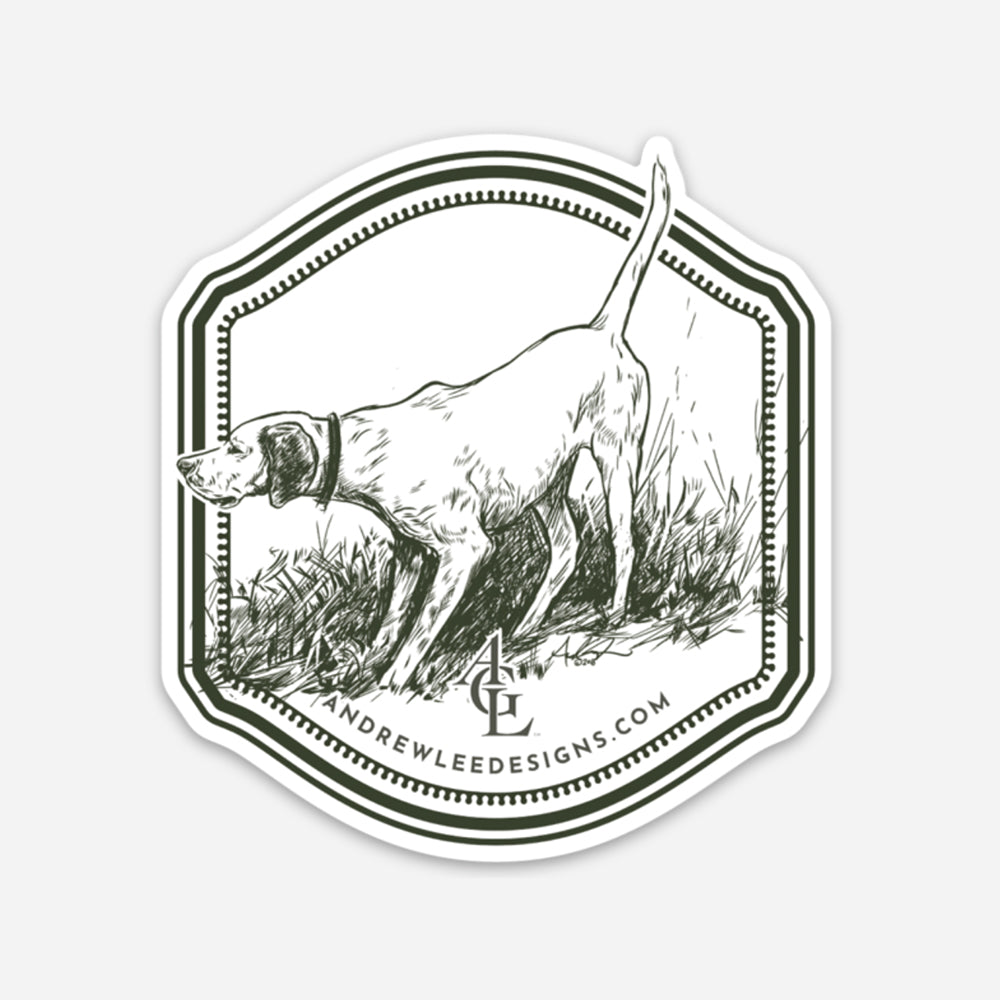 English Pointer Decal, 3x3" - Andrew Lee Design