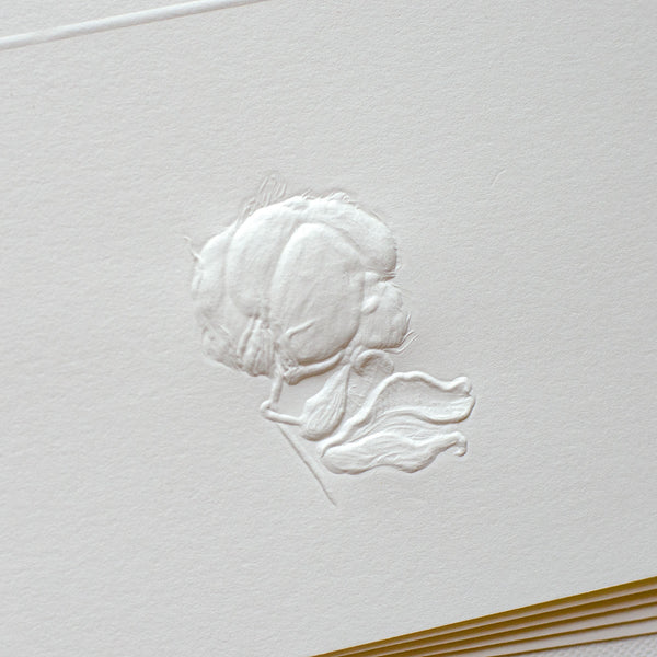 Deep Embossed Cotton Stationery Set of 5 - Andrew Lee Design